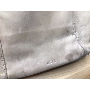 Able | Bags | Able Leather Fog Beige Bone Tote Shoulder Bag | Poshmark